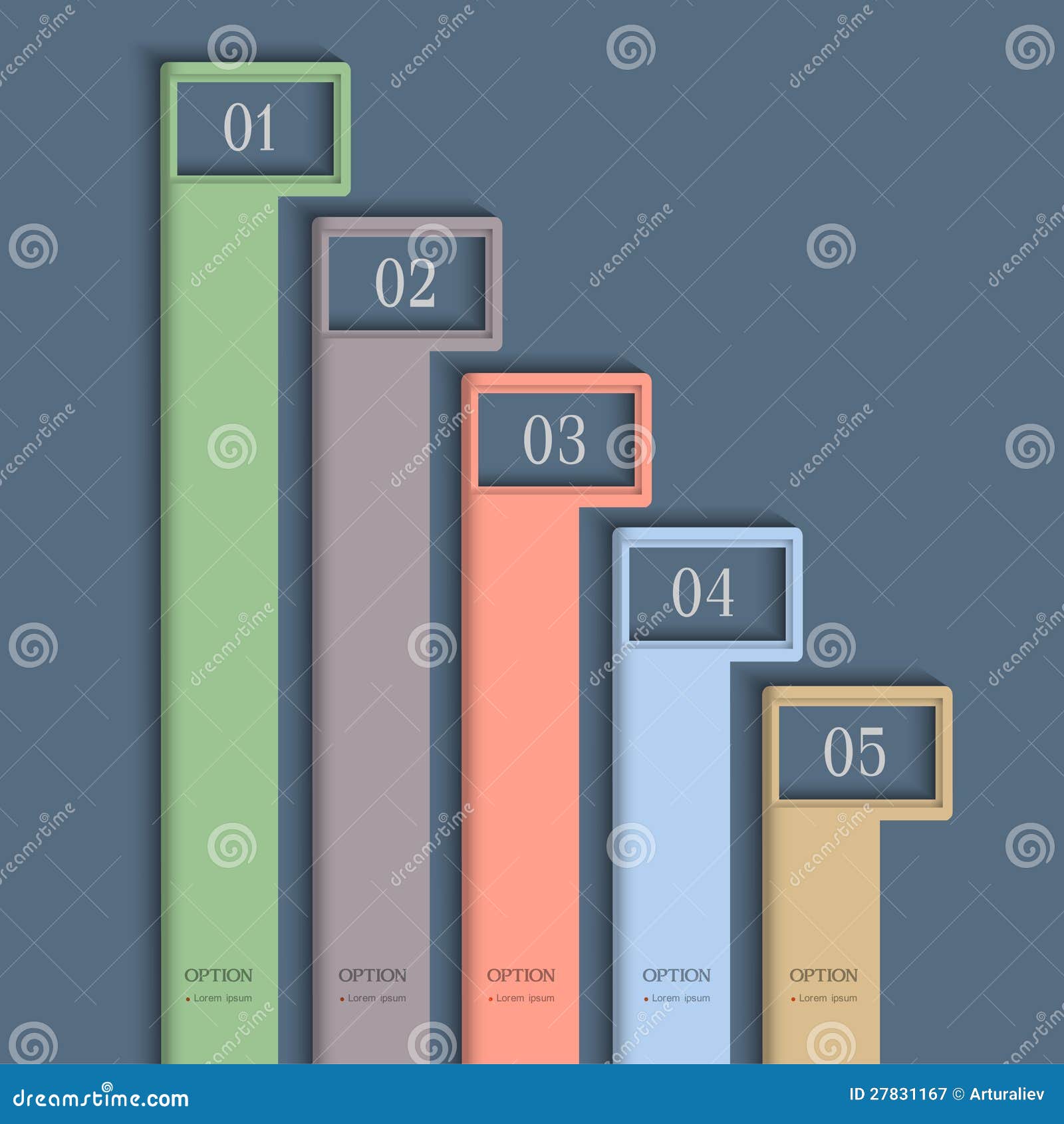 Modern Vertical Colored Design Template Stock Vector - Illustration of ...