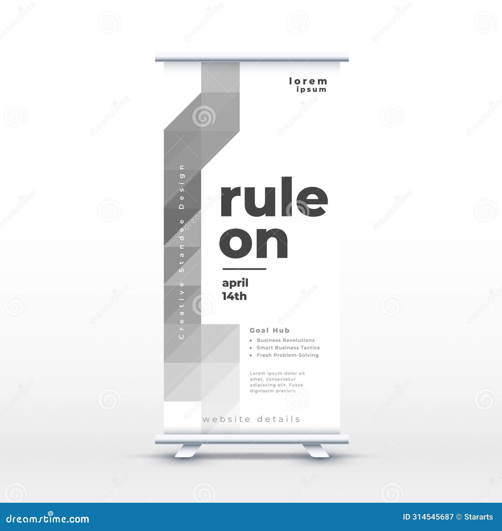 Modern Vertical Roll Up Standee Cover Template for Business Promotion ...