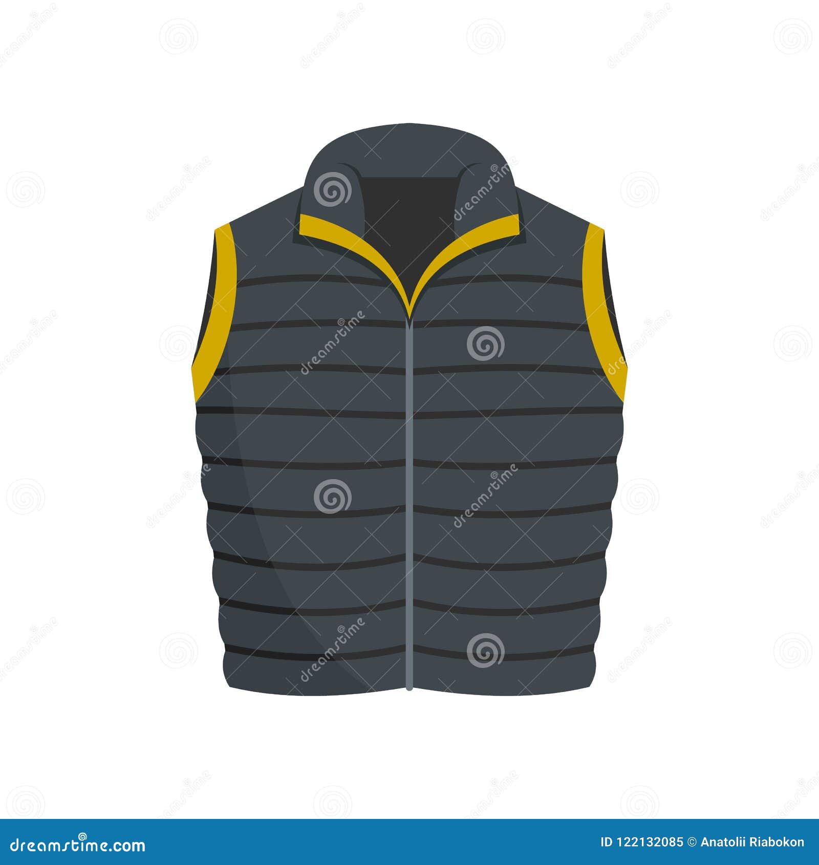 Modern Vest Icon, Flat Style Stock Vector - Illustration of casual ...