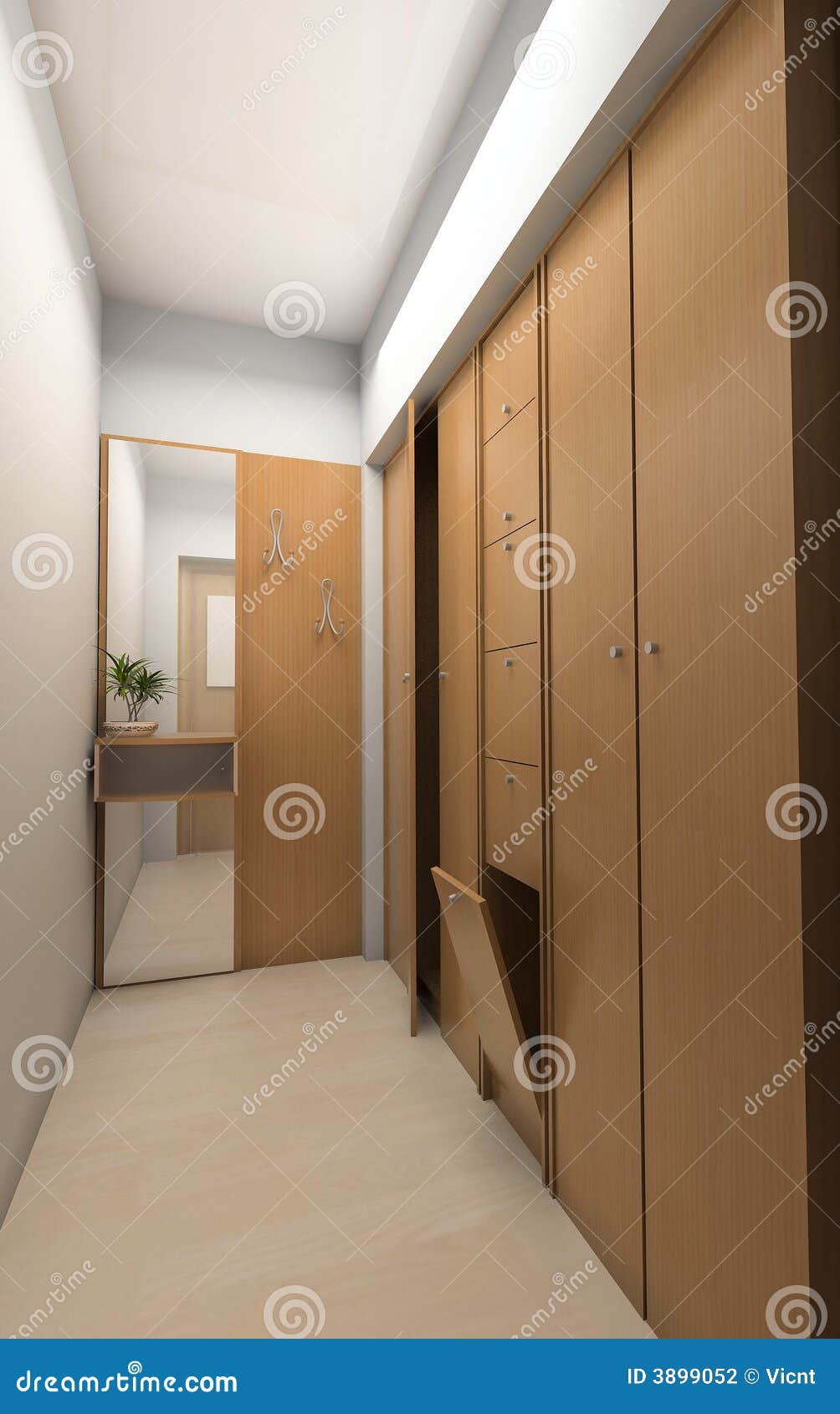 Modern vestibule stock illustration. Illustration of contemporary - 3899052