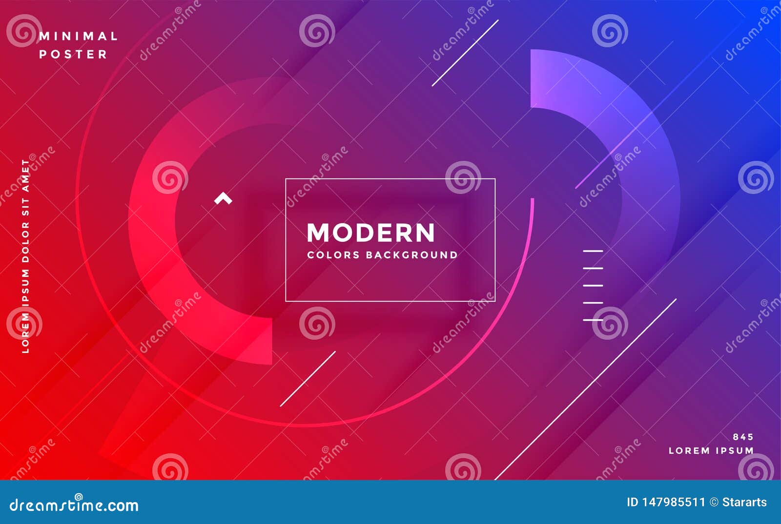Modern Vibrant Abstract Gradient Memphis Style Background Stock Vector ...