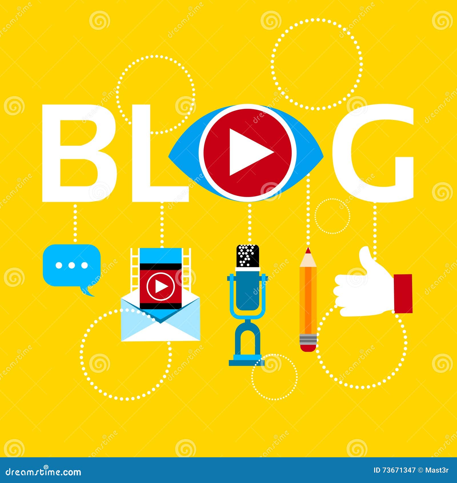 Modern Video Blog Banner Concept Editorial Photography - Illustration ...