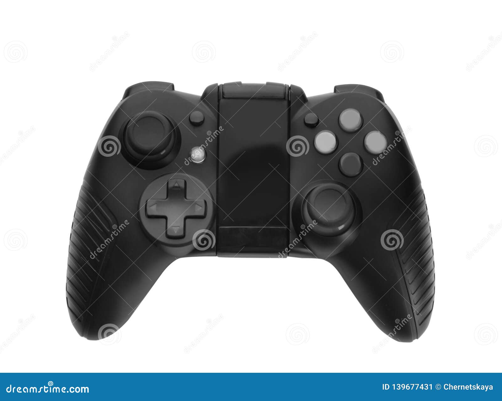 Modern Video Game Controller Isolated on White Stock Image - Image of ...
