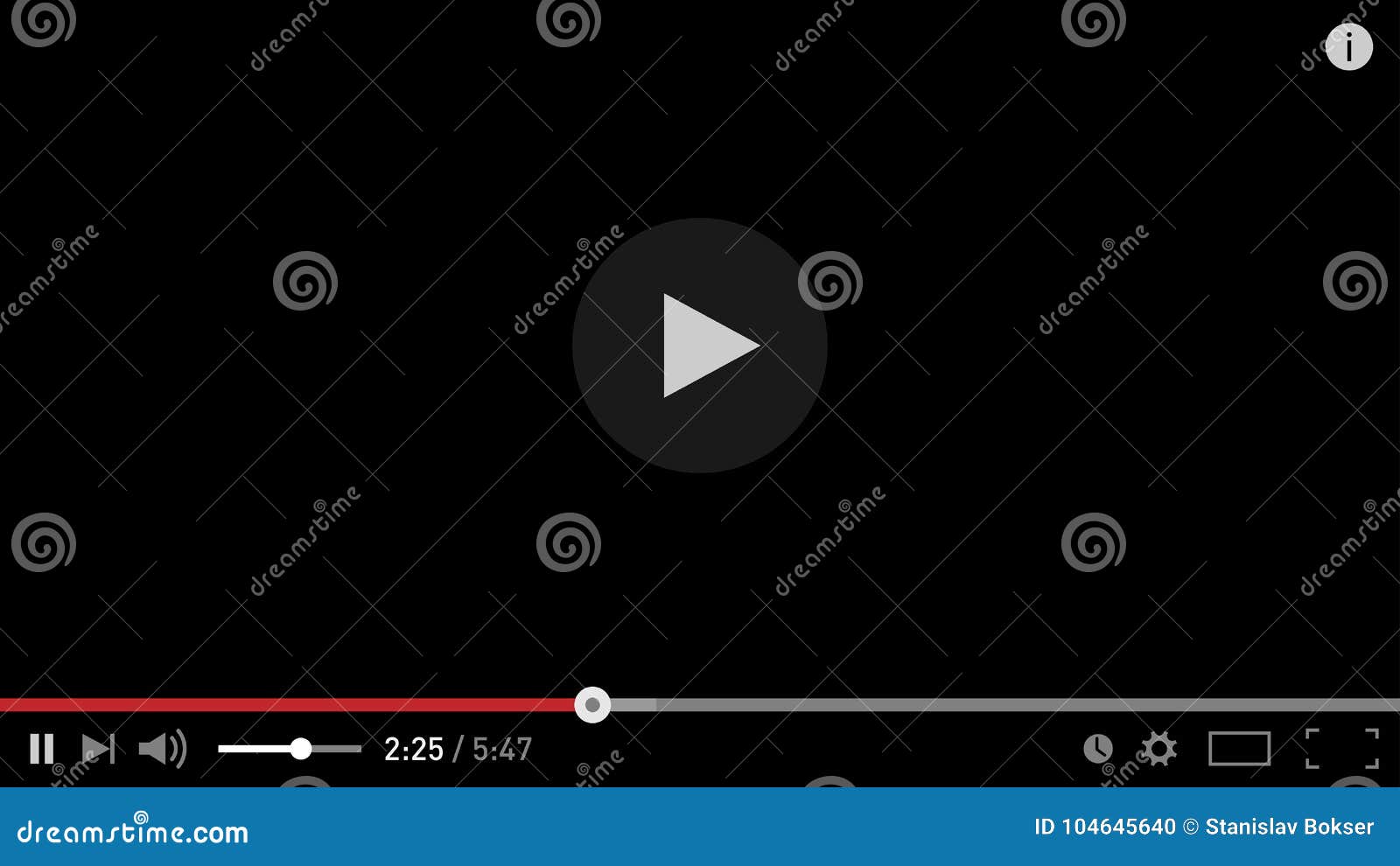 Modern Video Player Design Template for Web and Mobile Apps Flat Style ... Modern Video Player Design Template for Web and Mobile Apps Flat Style ...