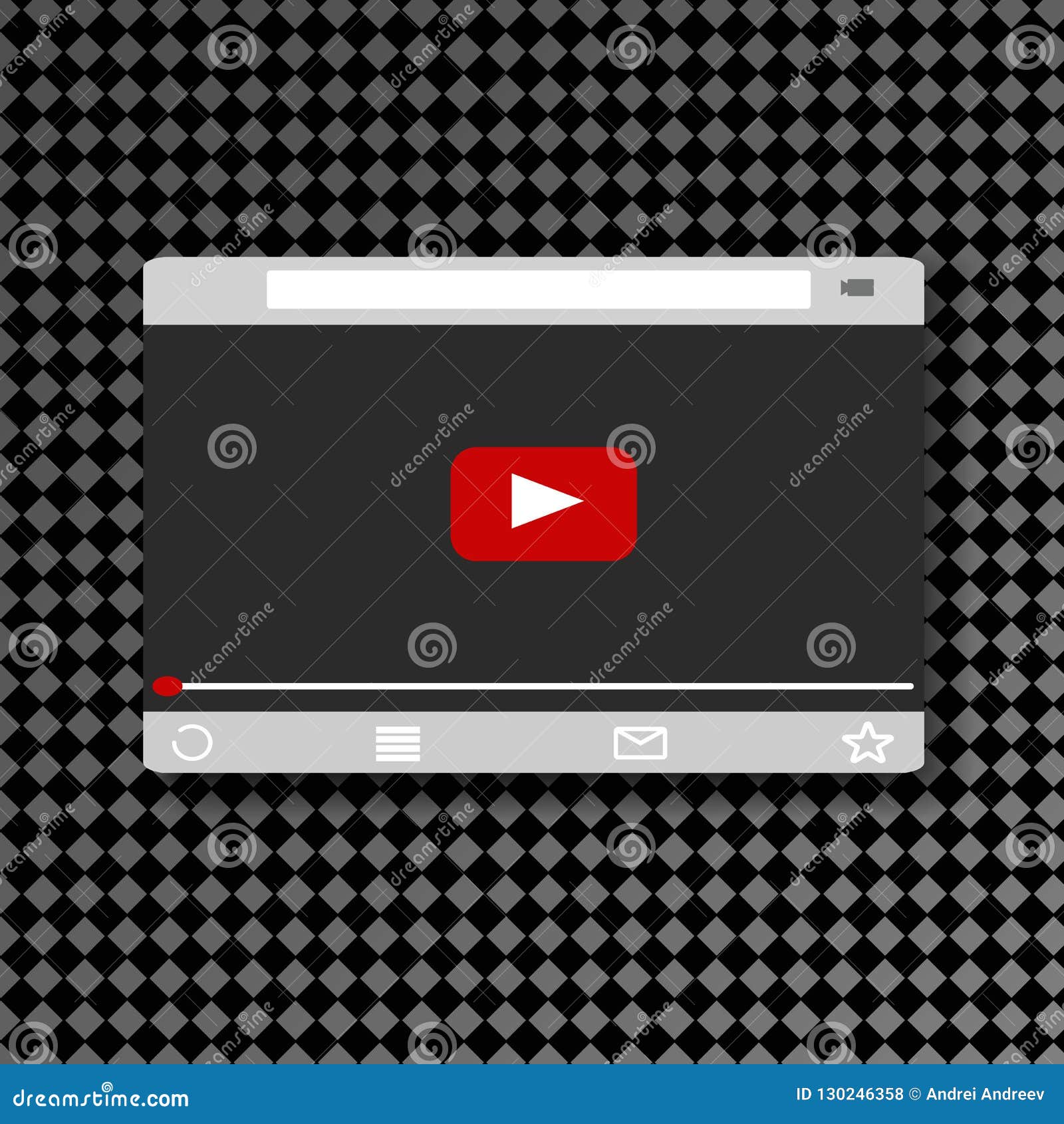Modern Video Player Design Template for Web and Mobile Apps Flat Style ... Modern Video Player Design Template for Web and Mobile Apps Flat Style ...