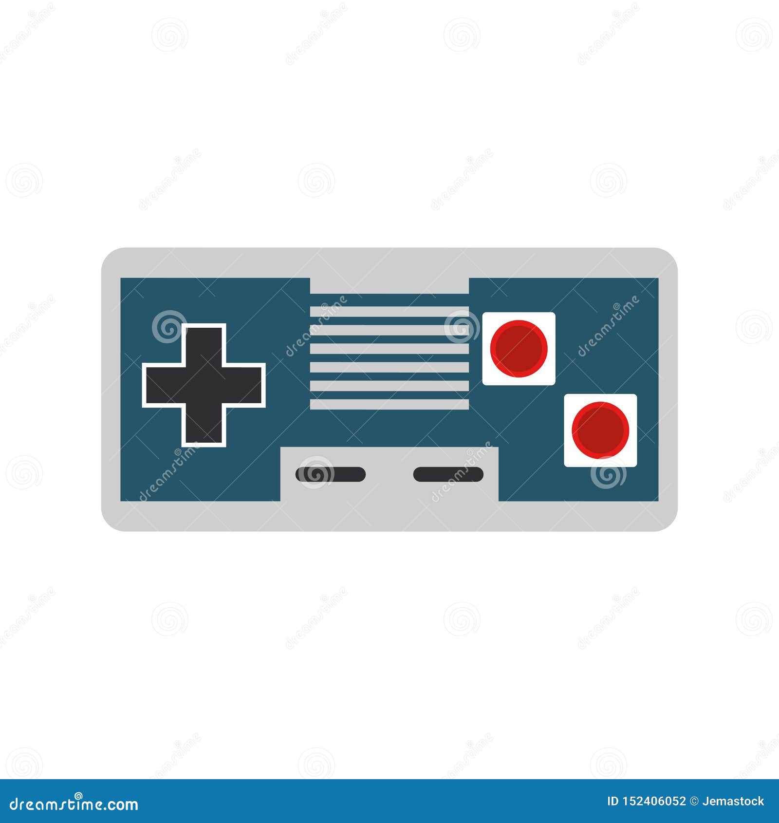 Modern Videogame Console Gamepad with Buttons Stock Vector ...