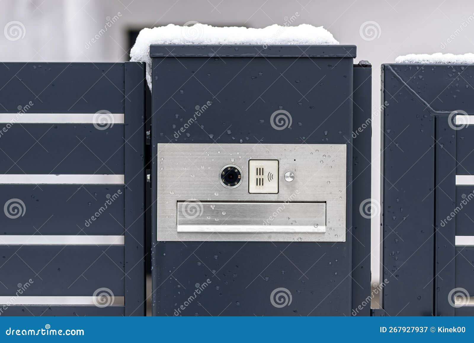 Videophone Mounted On The Wall With The Black Screen Turned Off ...