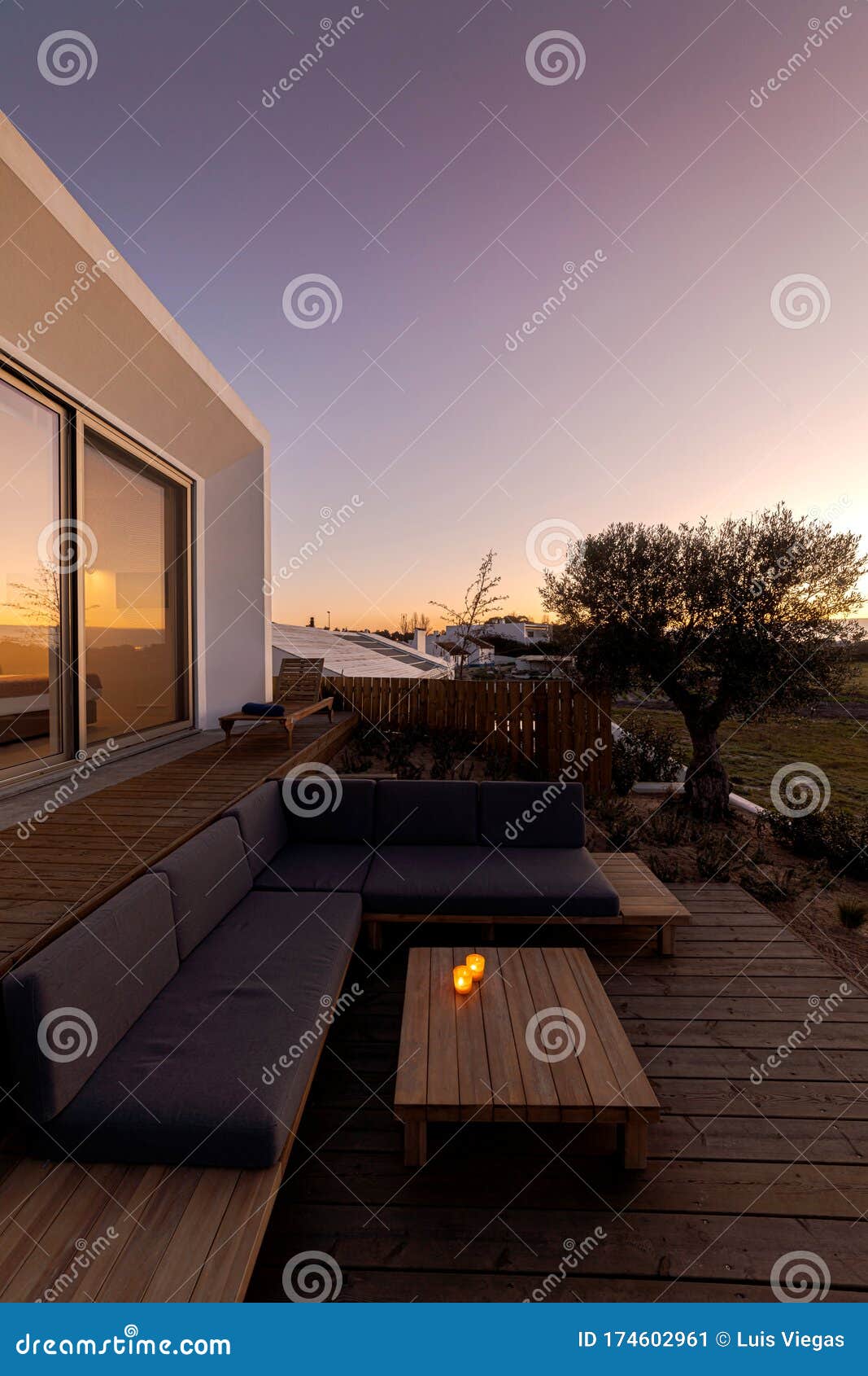 Modern Villa with Pool and Deck Stock Image - Image of modern, home ...
