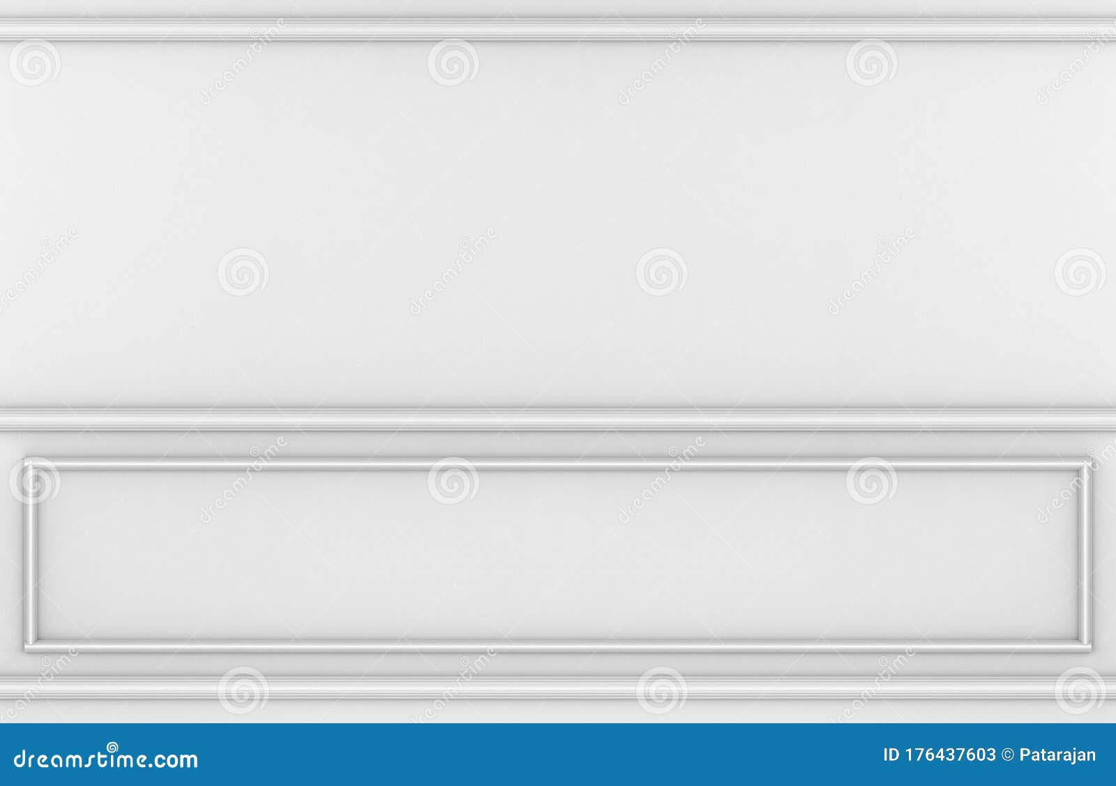 3d Rendering. Modern Vintage Classical Style Molding Square Pattern ...