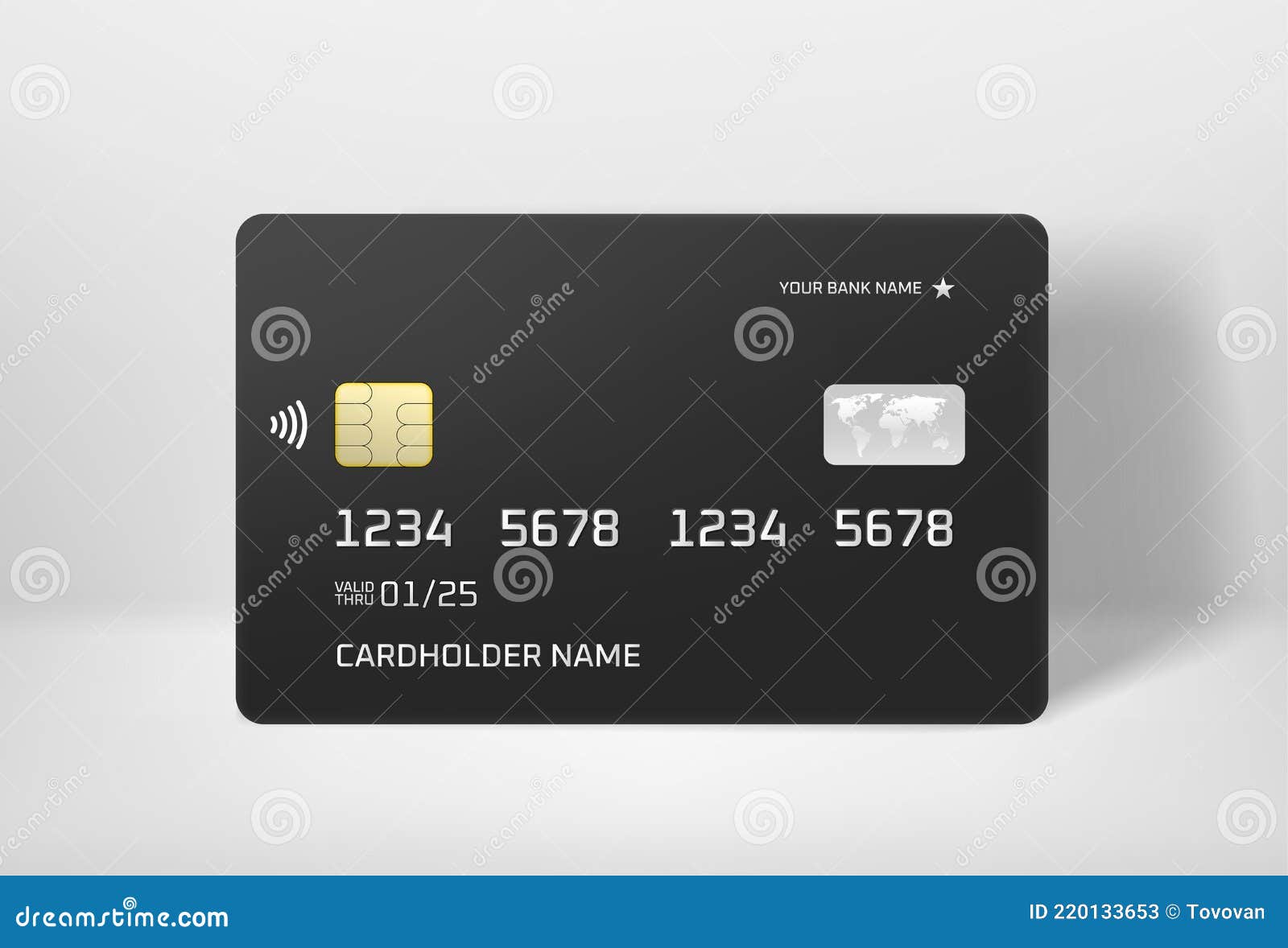 Modern VIP Bank Card with World Map Stock Vector - Illustration of ...