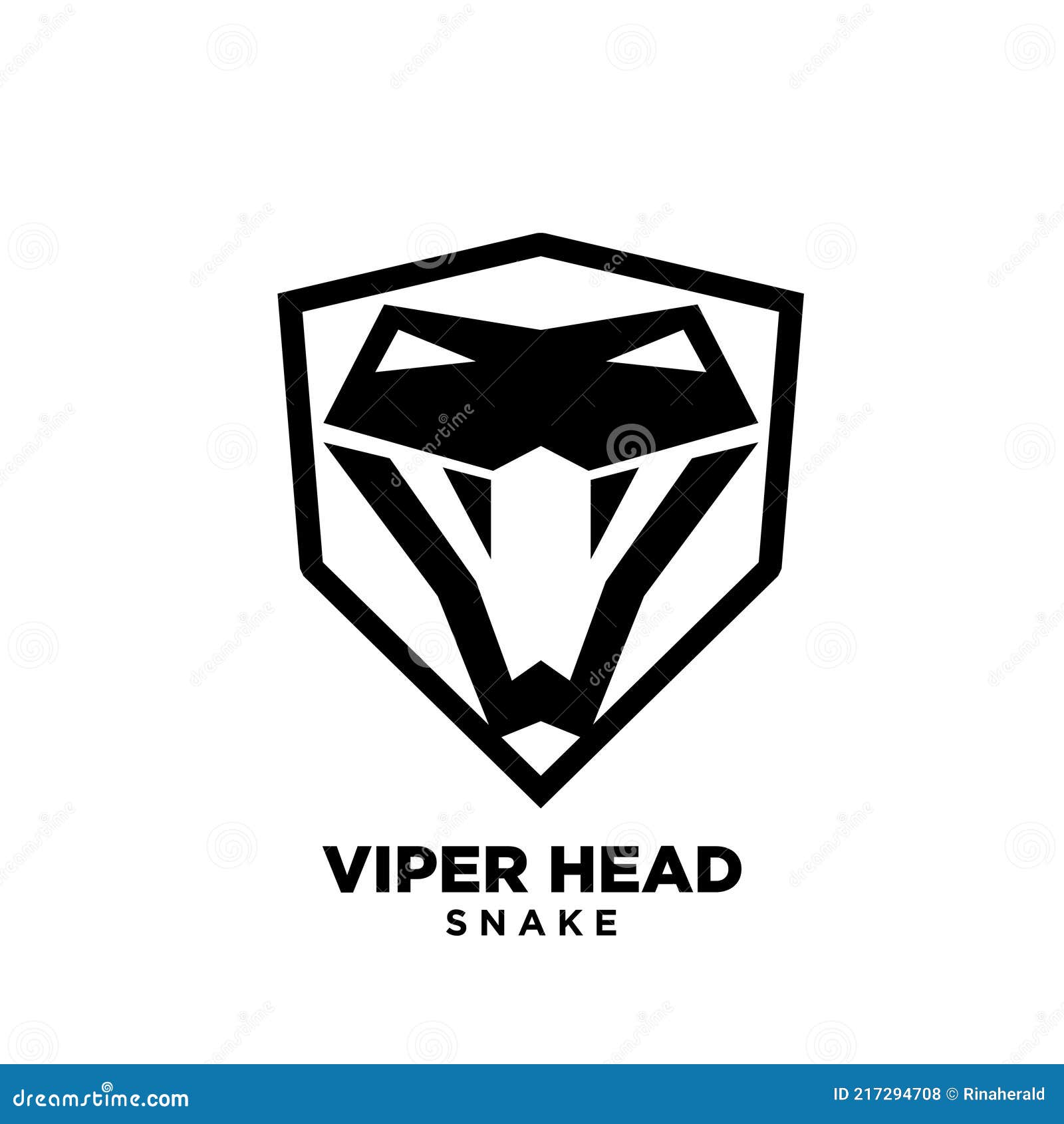 Modern Viper Head with Initial V Logo Icon Design Vector Stock Vector ...