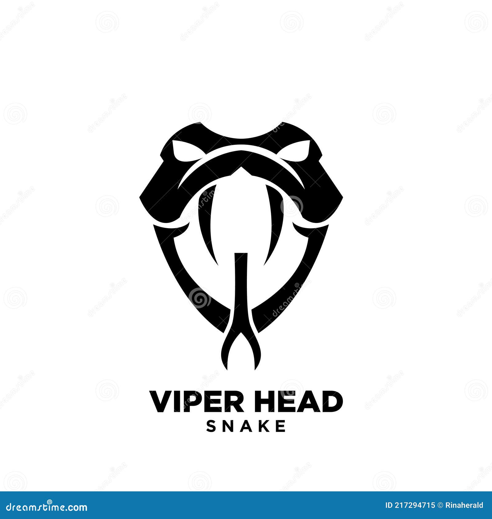 Modern Viper Head with Initial V Logo Icon Design Vector Stock Vector ...