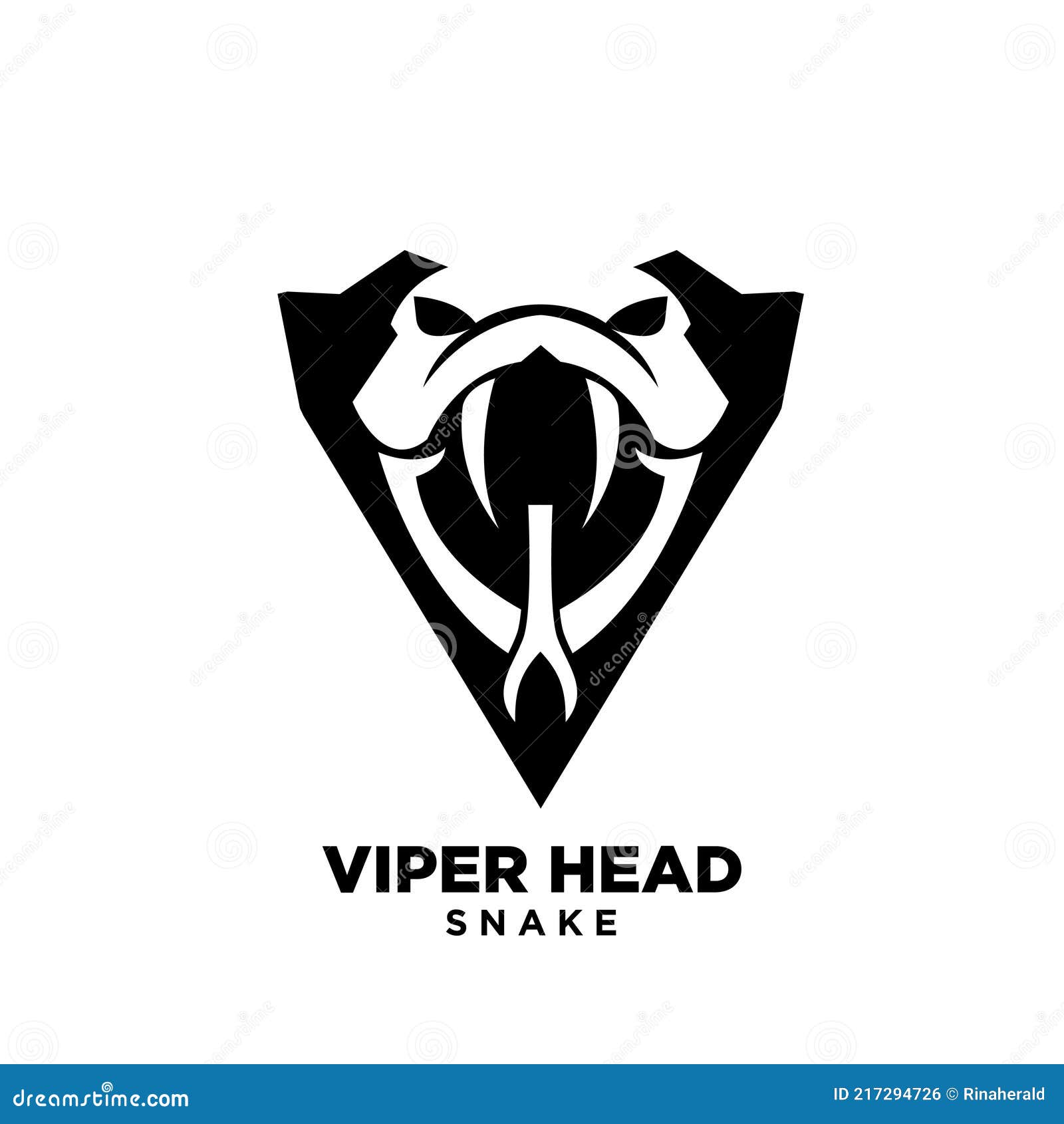 Modern Viper Head with Initial V Logo Icon Design Vector Stock Vector ...