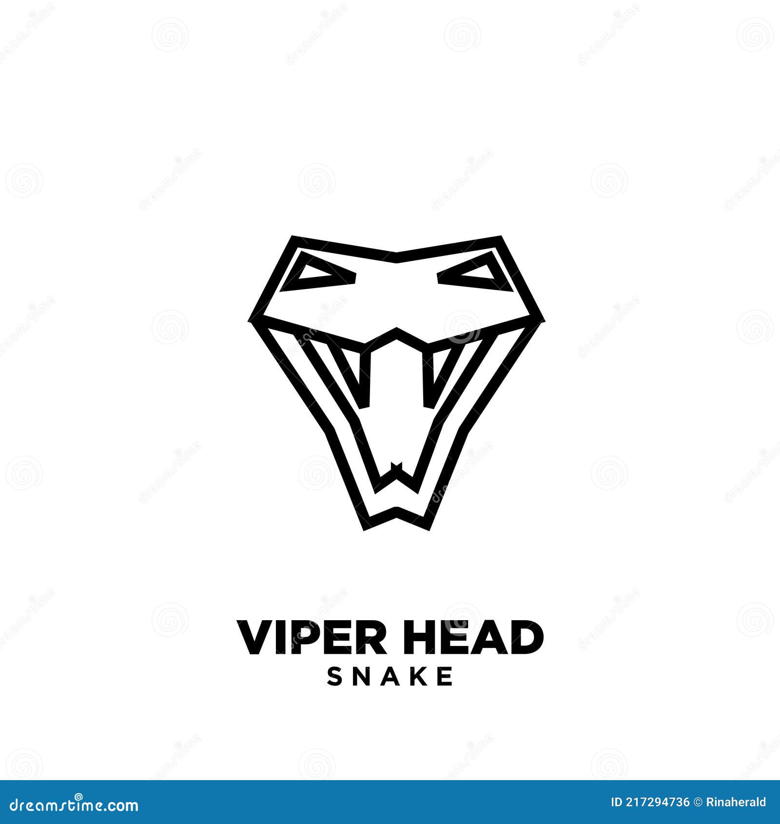 Modern Viper Head with Initial V Logo Icon Design Vector Stock Vector ...