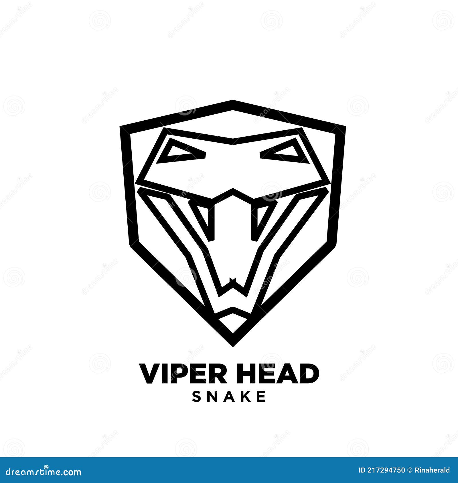 Modern Viper Head with Initial V Logo Icon Design Vector Stock Vector ...