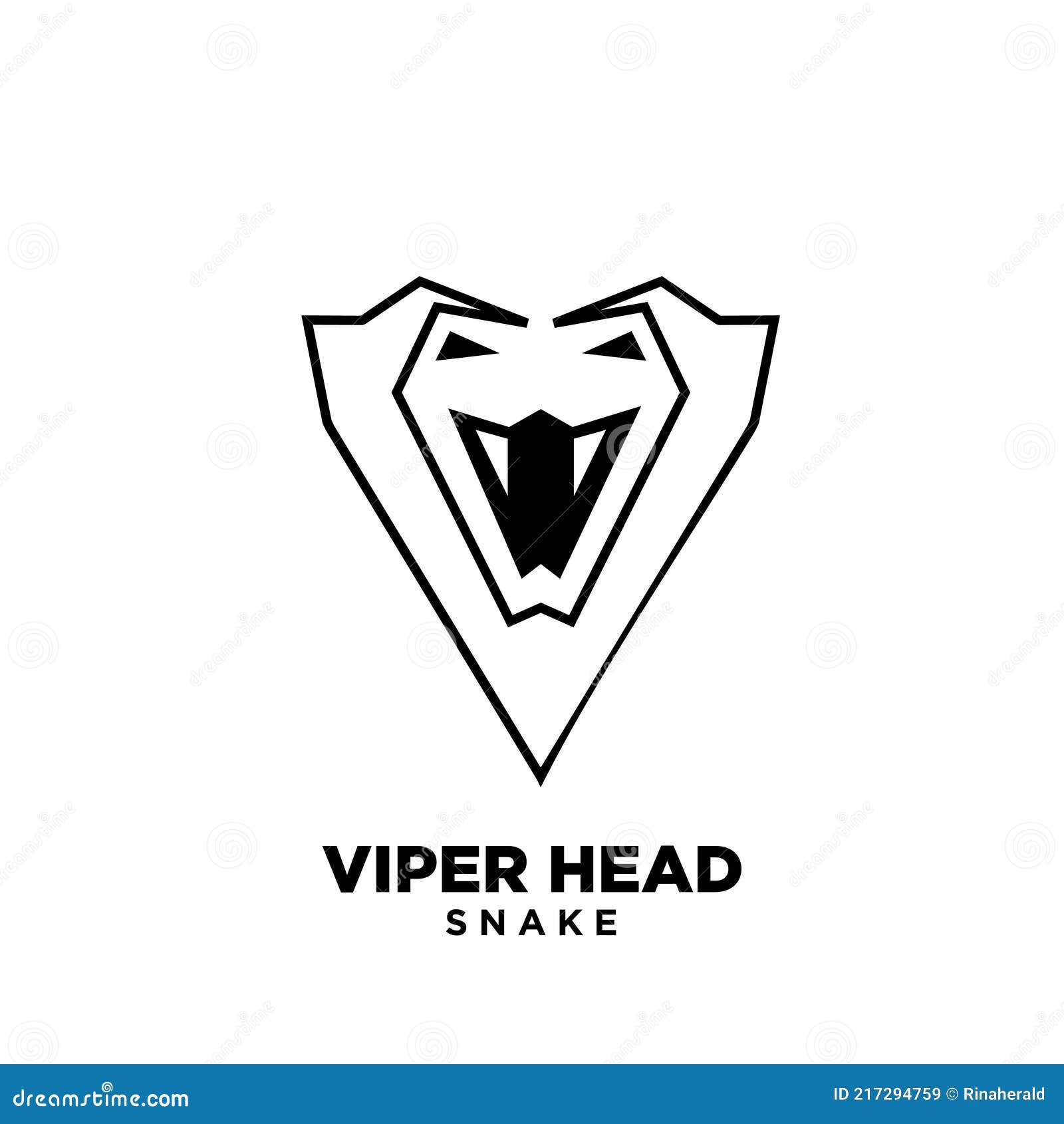 Modern Viper Head with Initial V Logo Icon Design Vector Stock Vector ...