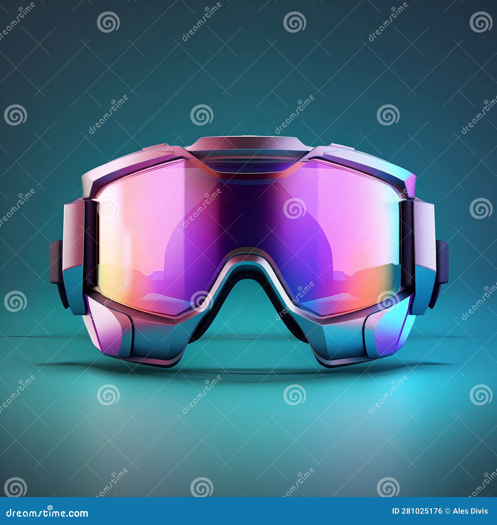Modern Virtual Goggles. Generative AI Stock Illustration - Illustration ...