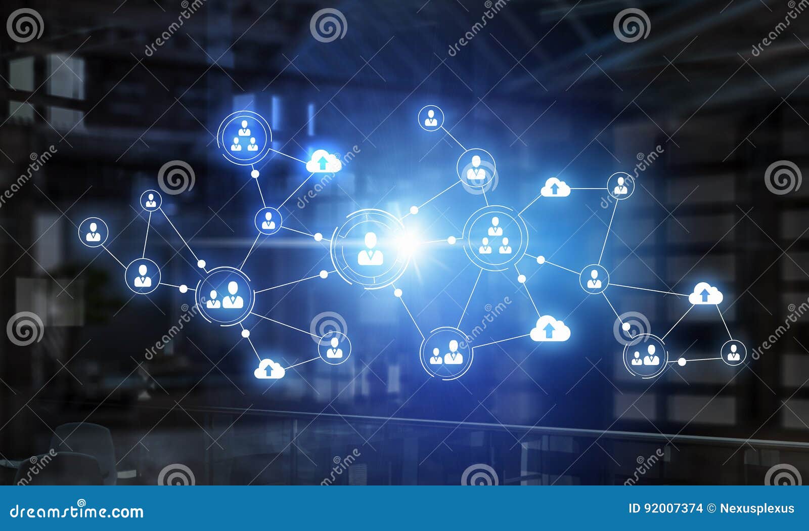 Modern Virtual Technology Background Stock Illustration - Illustration ...
