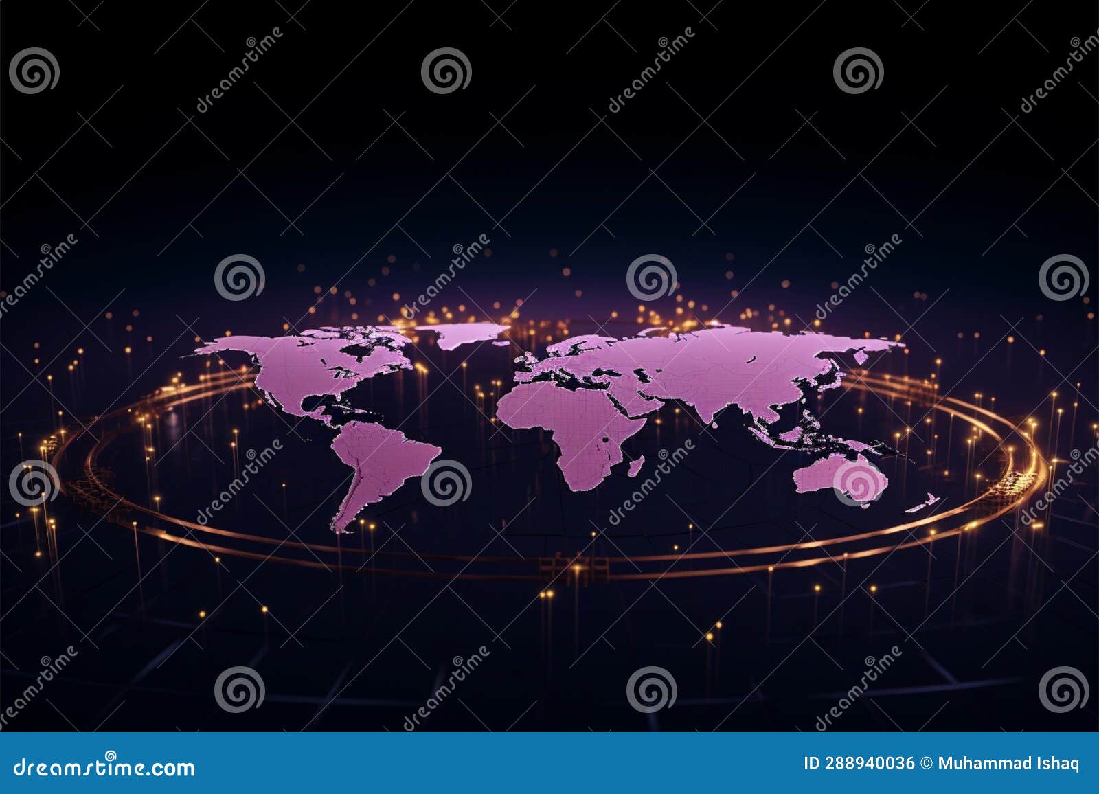 Modern Visualization. 3D World Map Creates Backdrop for Tech Centric ...
