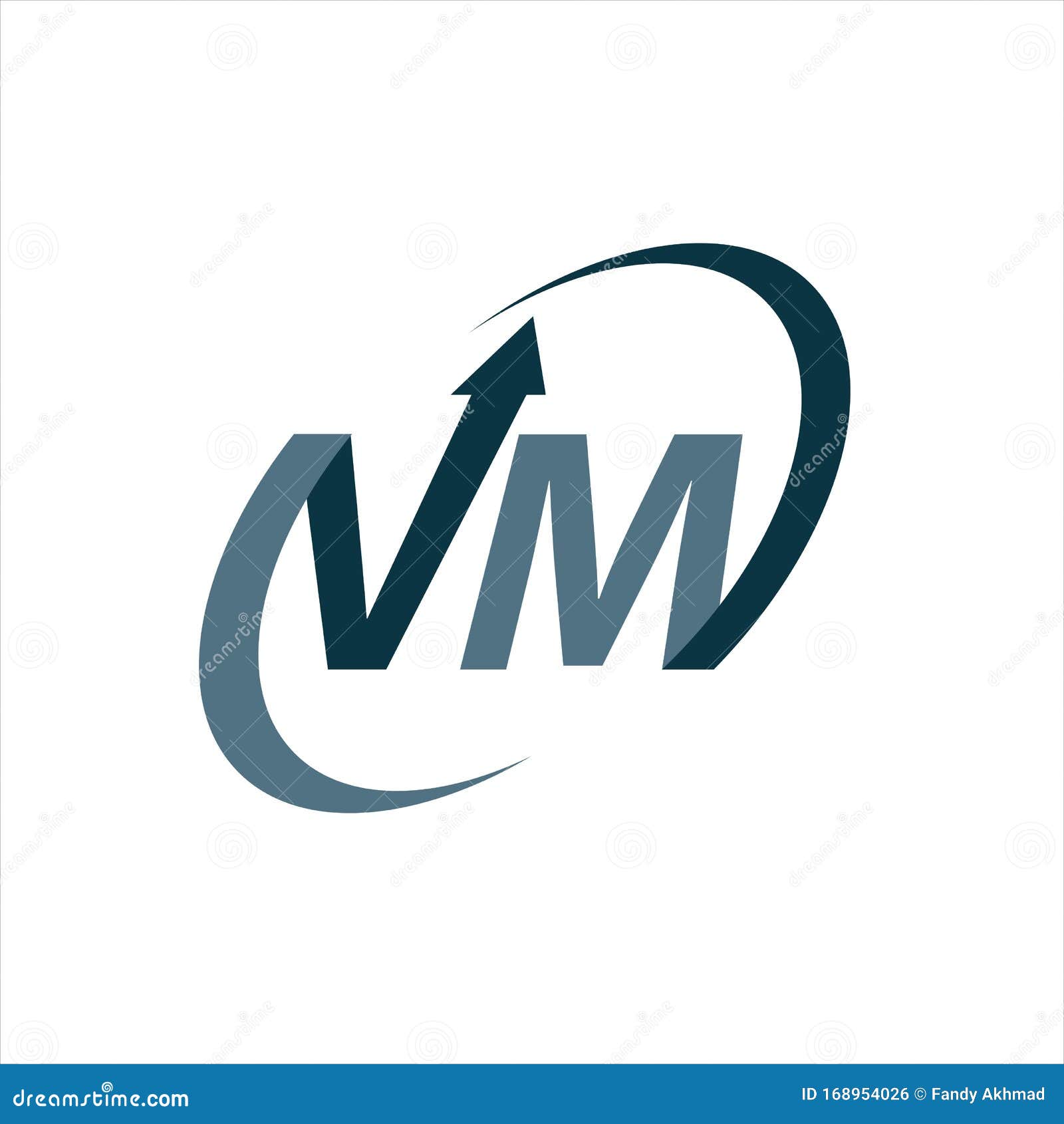 Modern VM Logo V M Initial Letter Design Vector Graphic Concept ...