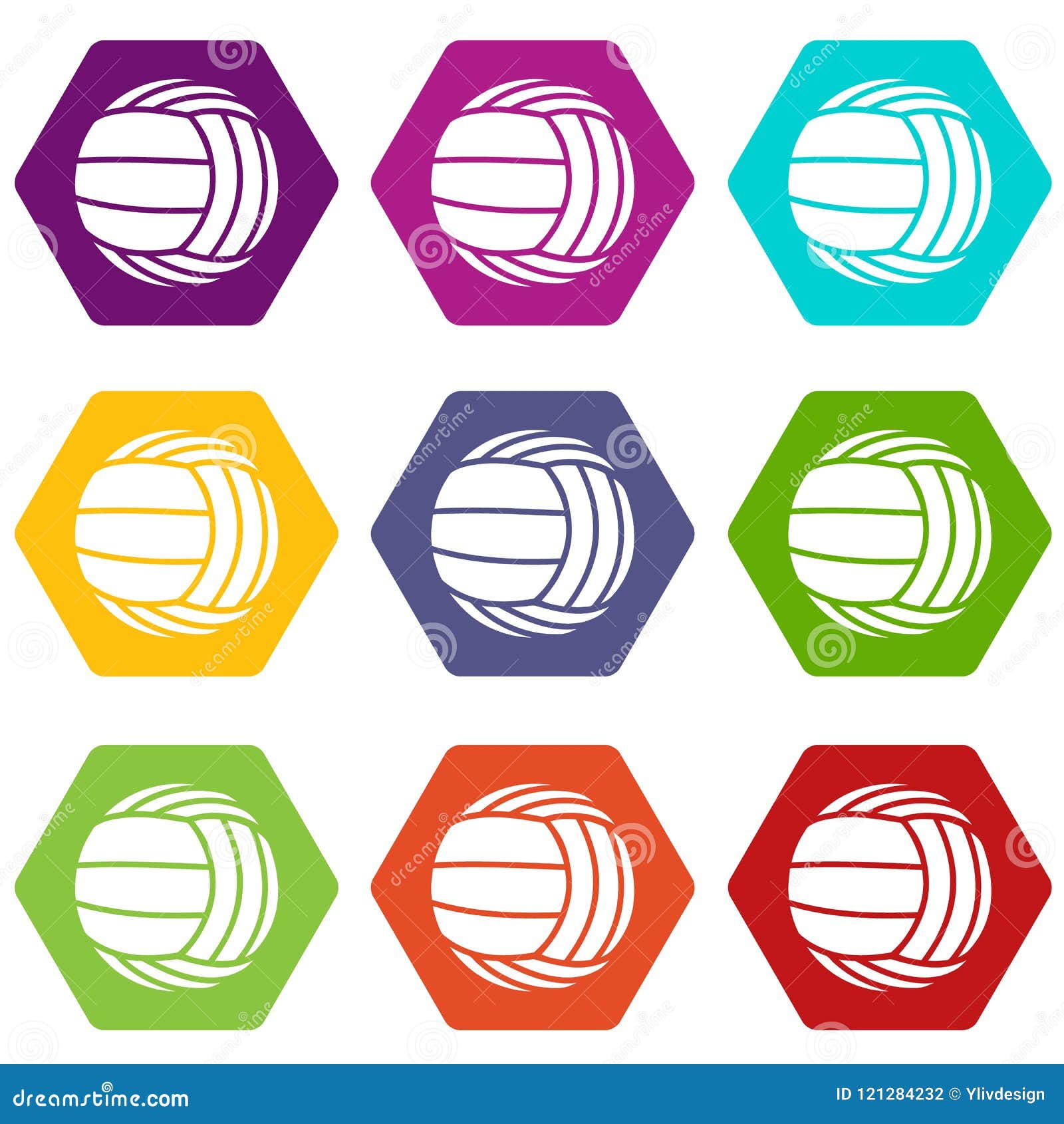 Modern Volleyball Icons Set 9 Vector Stock Vector - Illustration of ...
