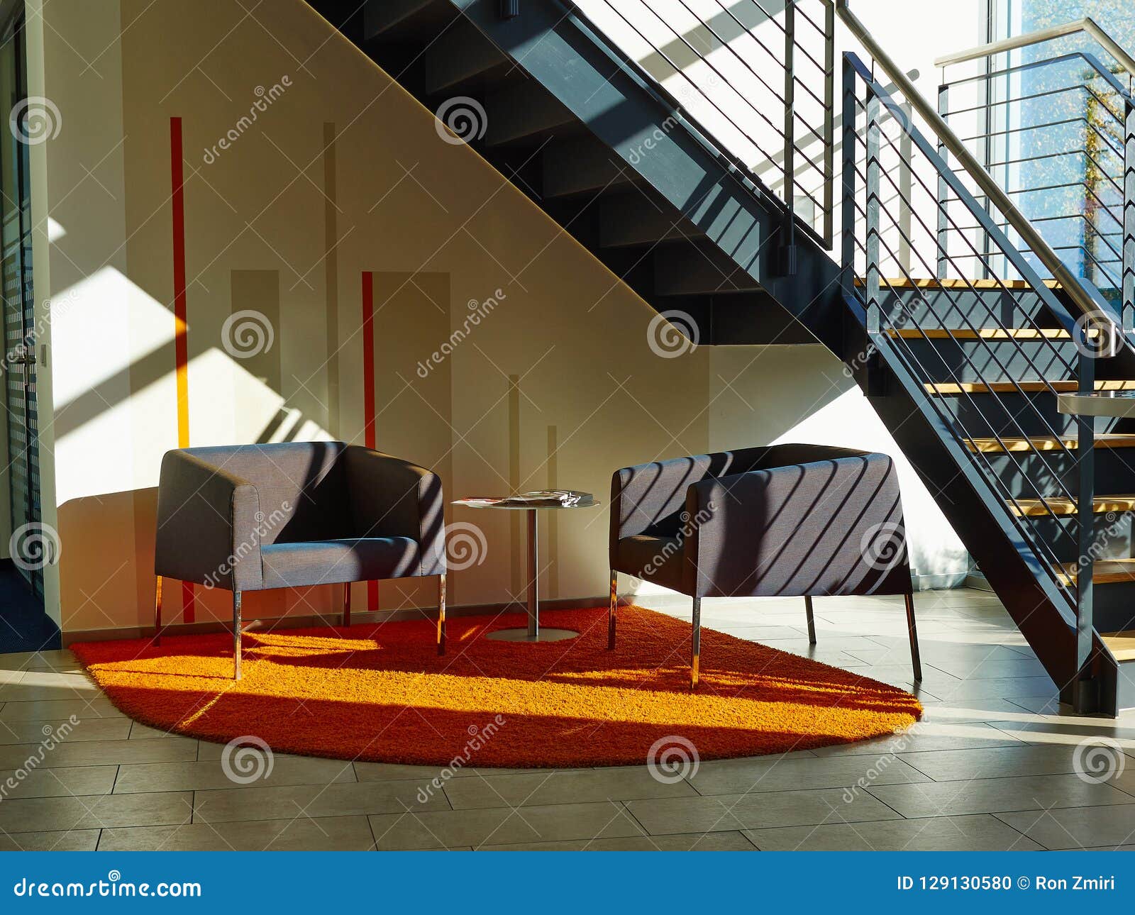 Modern Waiting Room Reception Stock Photo - Image of building, chrome ...