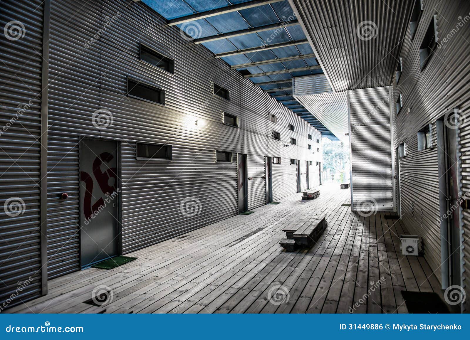 Modern Walkway in the Hotel Stock Photo - Image of bright, concrete ...