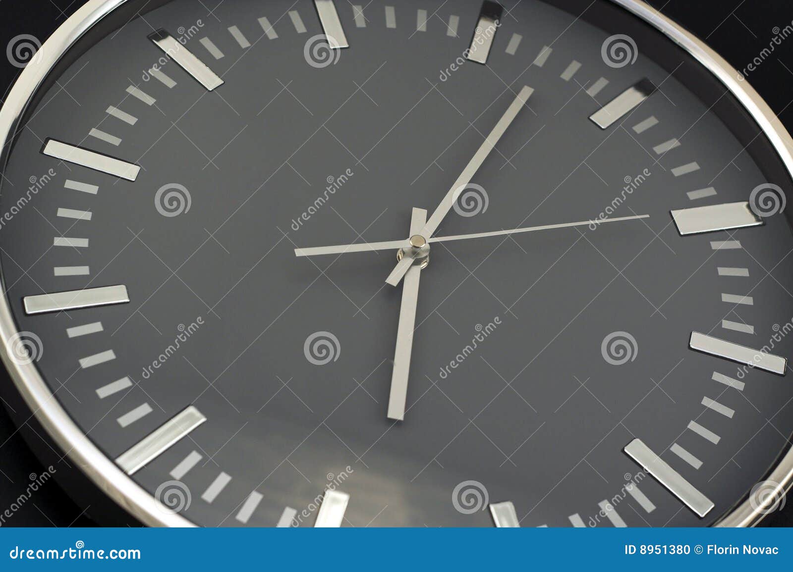 Modern wall clock close-up stock photo. Image of elegant - 8951380