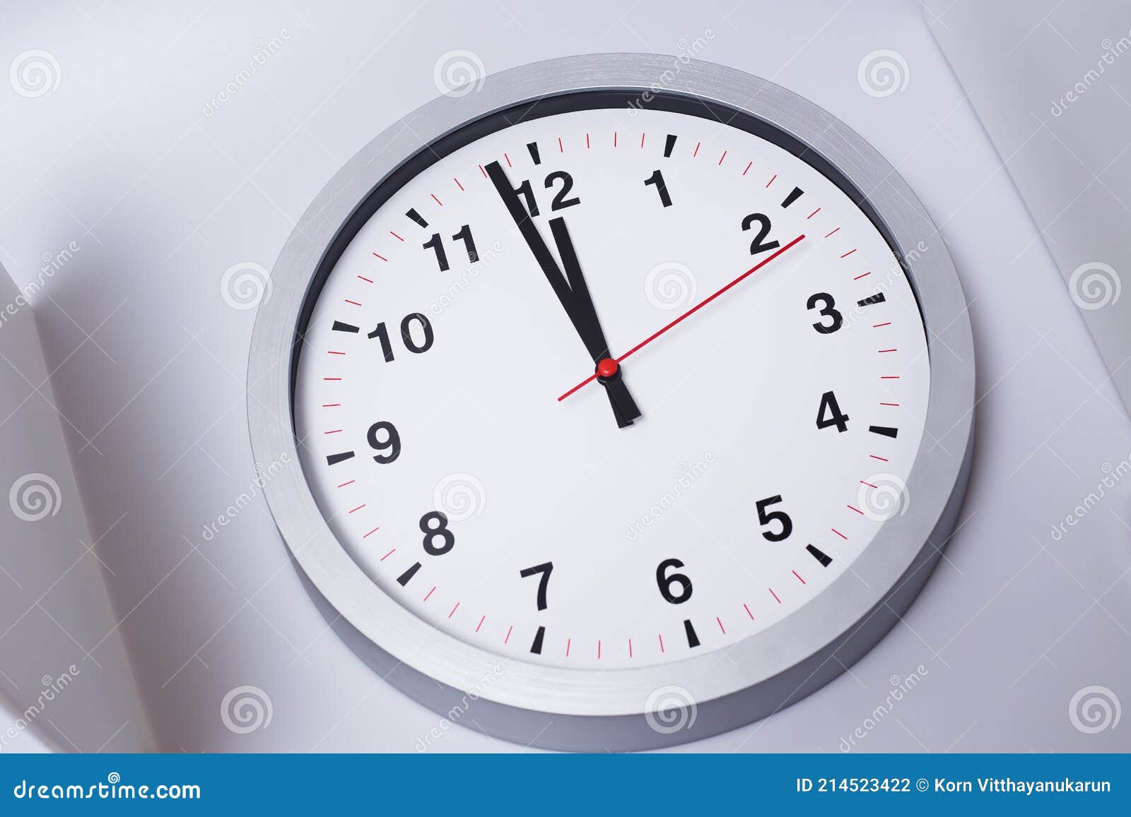 Modern Wall Clock White Clean Minimal for Office Business Time or ...