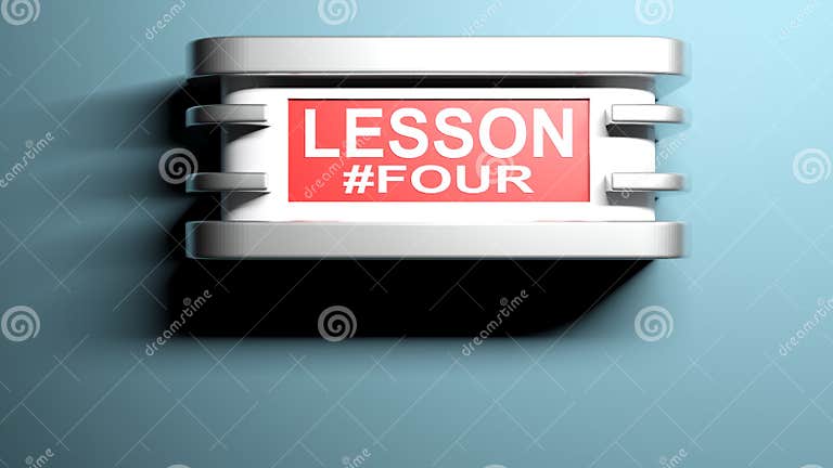 Wall Lamp for LESSON FOUR - 3D Rendering Stock Illustration ...