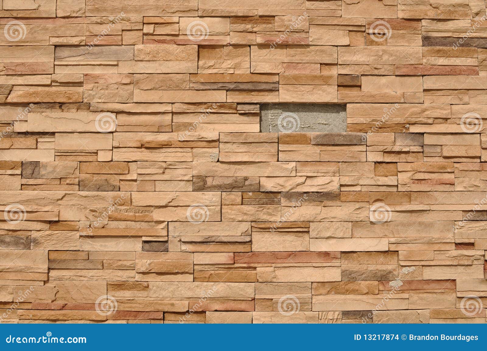 Modern Wall Missing a Brick Stock Photo - Image of cement, textured ...