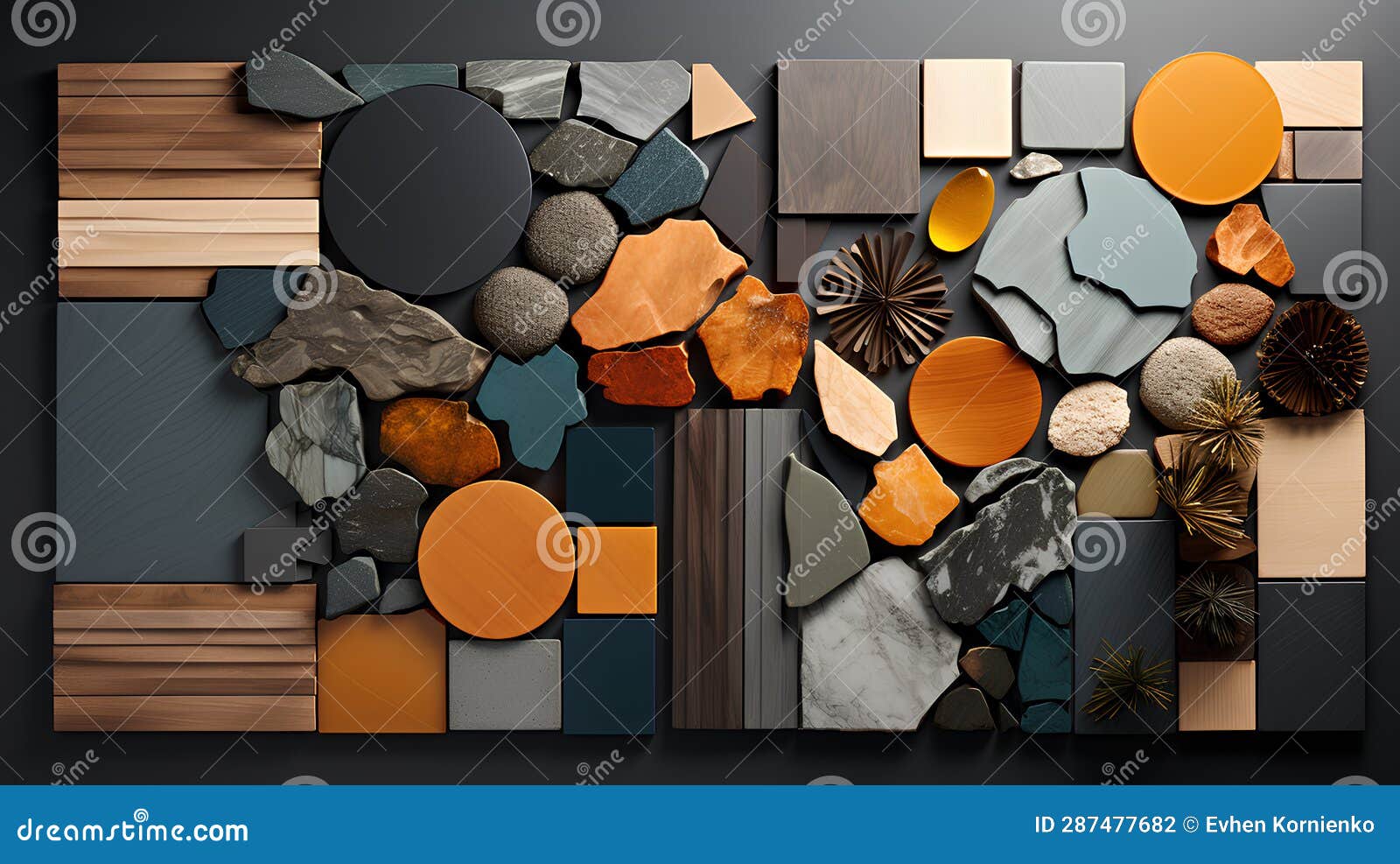 Modern Wall with Wooden Texture Stock Illustration - Illustration of ...