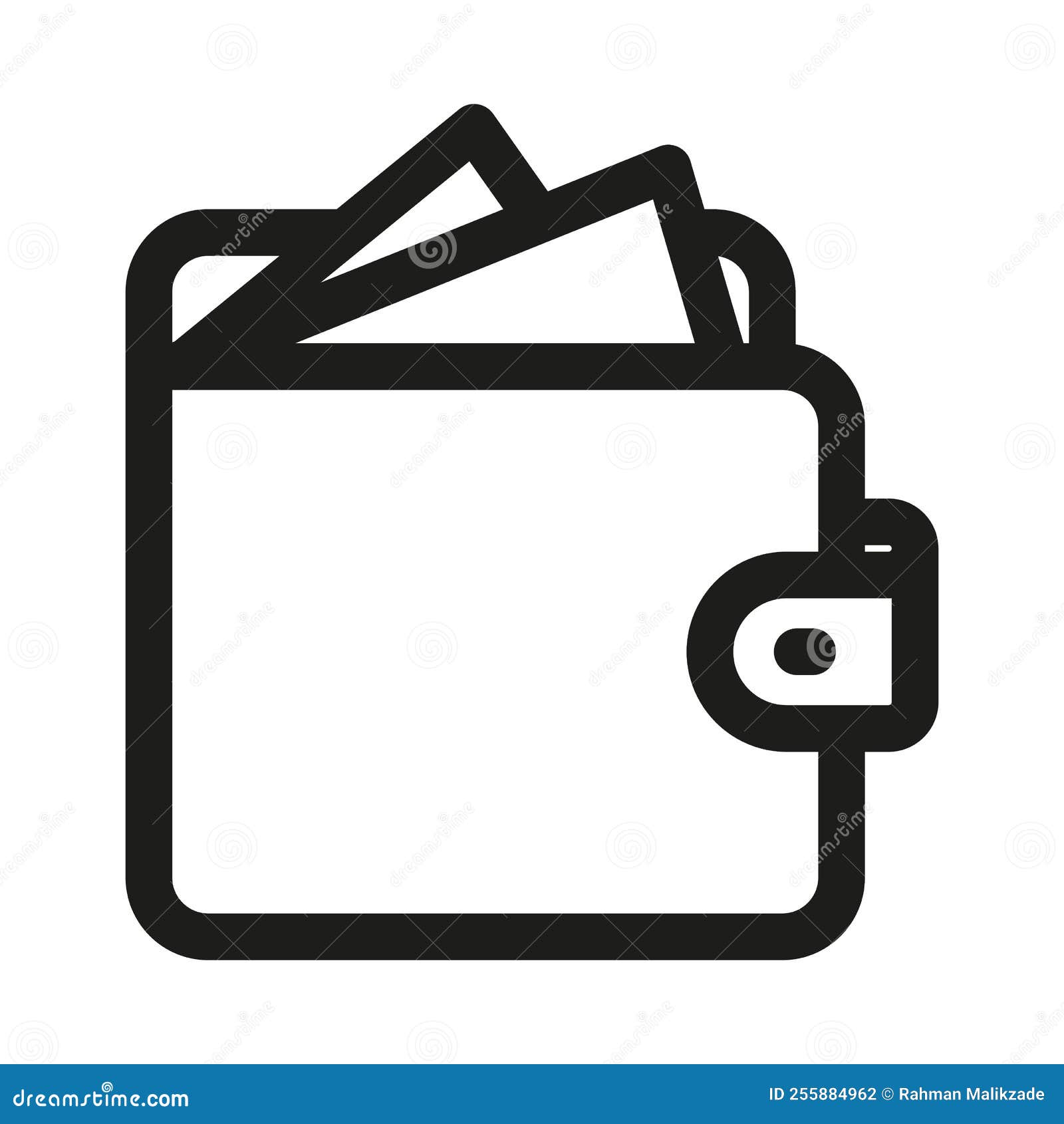 Modern Wallet Line Icon. Digital Wallet Outline Vector Illustration ...