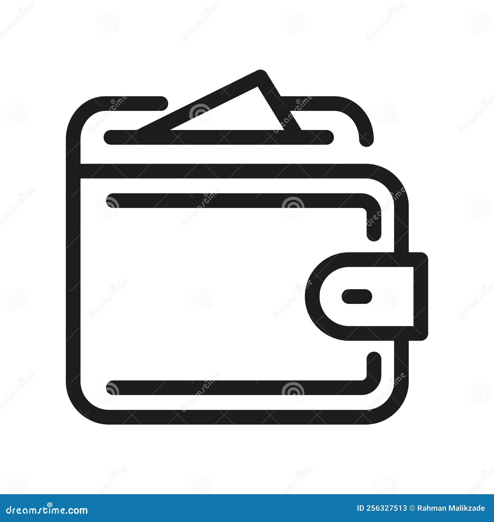 Modern Wallet Line Icon. Digital Wallet Outline Vector Illustration ...