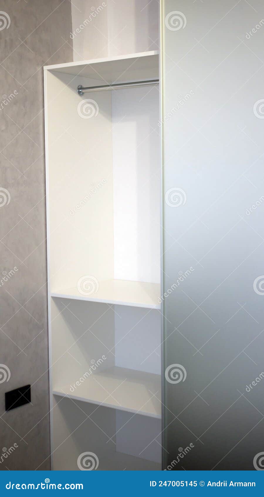 Modern Wardrobe with Sliding Doors Slide System. Storage for Clothes ...