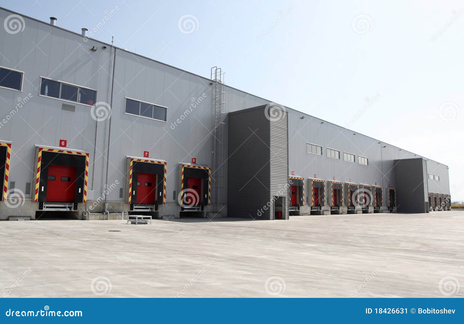 Modern warehouse stock image. Image of exterior, logistics - 18426631