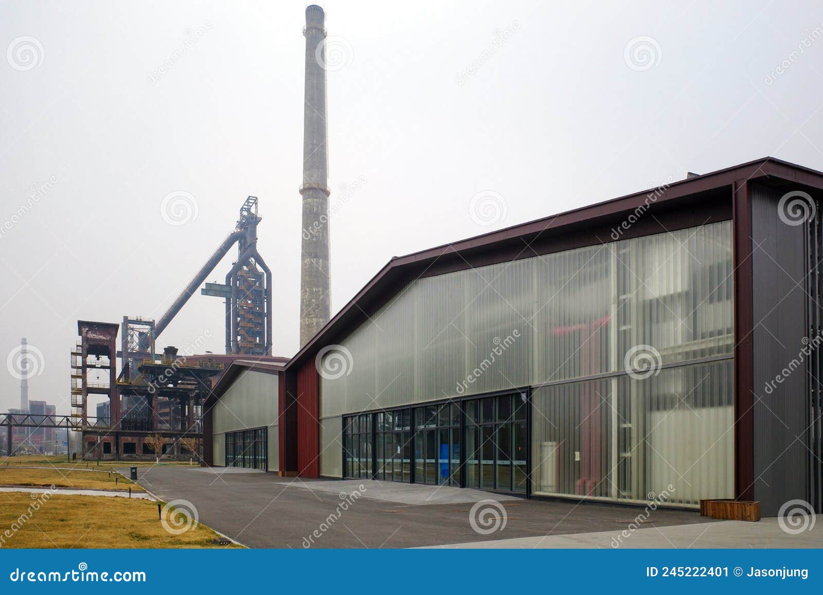 Modern warehouse building stock image. Image of modern - 245222401
