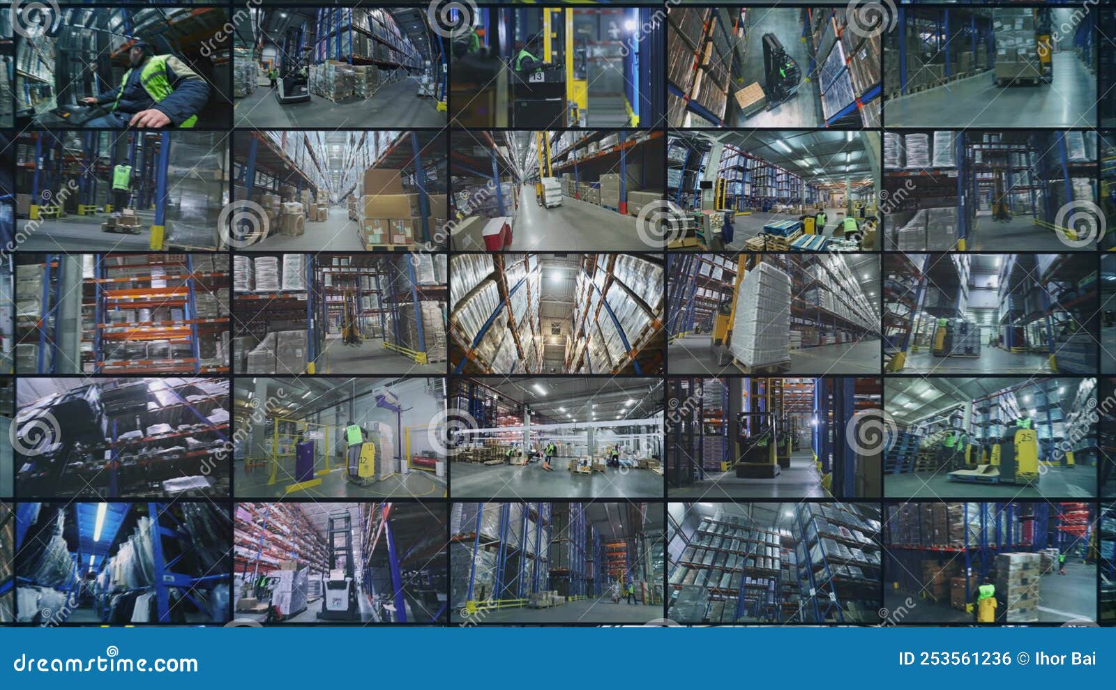 Modern Warehouse in a Factory. Warehouse at the Factory Multiscreen ...