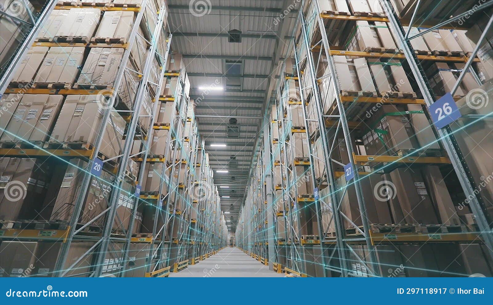 Modern Warehouse Concept. Large Warehouse of a Modern Factory ...