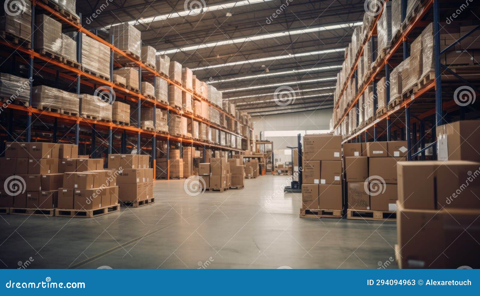 Modern Warehouse Filled with Different Stock Material Stock Image ...