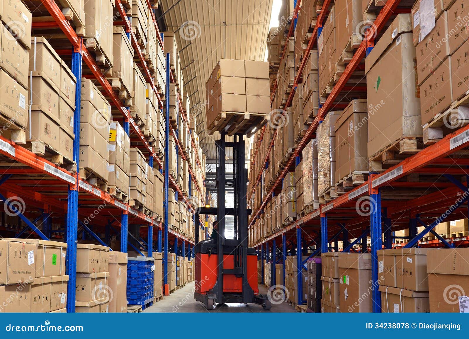 Modern warehouse stock photo. Image of girder, distribution - 34238078