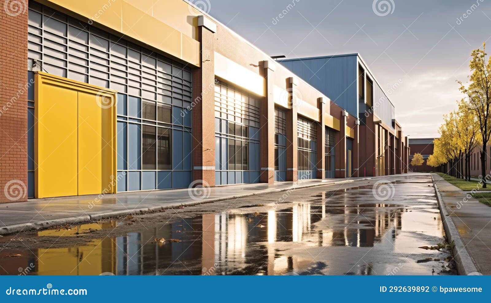 Modern Warehouse in Industrial Park, Logistics Hub, Industrial ...