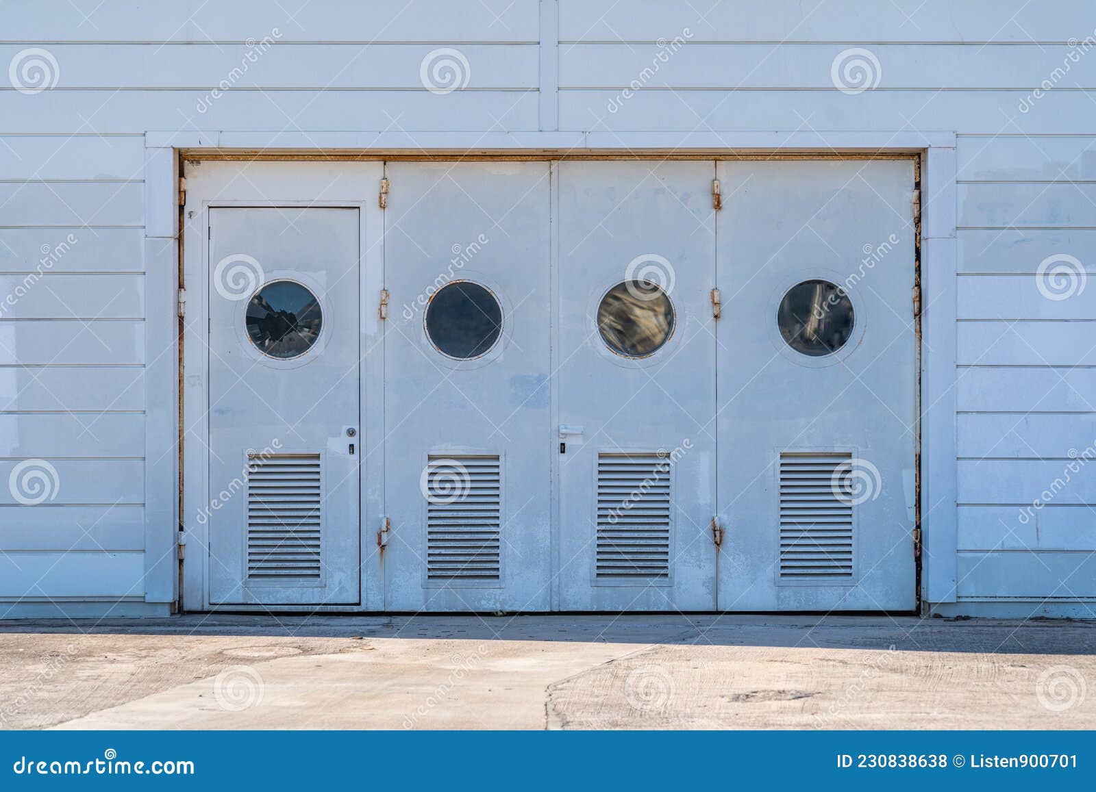 Modern Warehouse Iron Gate Backgrounds Stock Photo - Image of frame ...