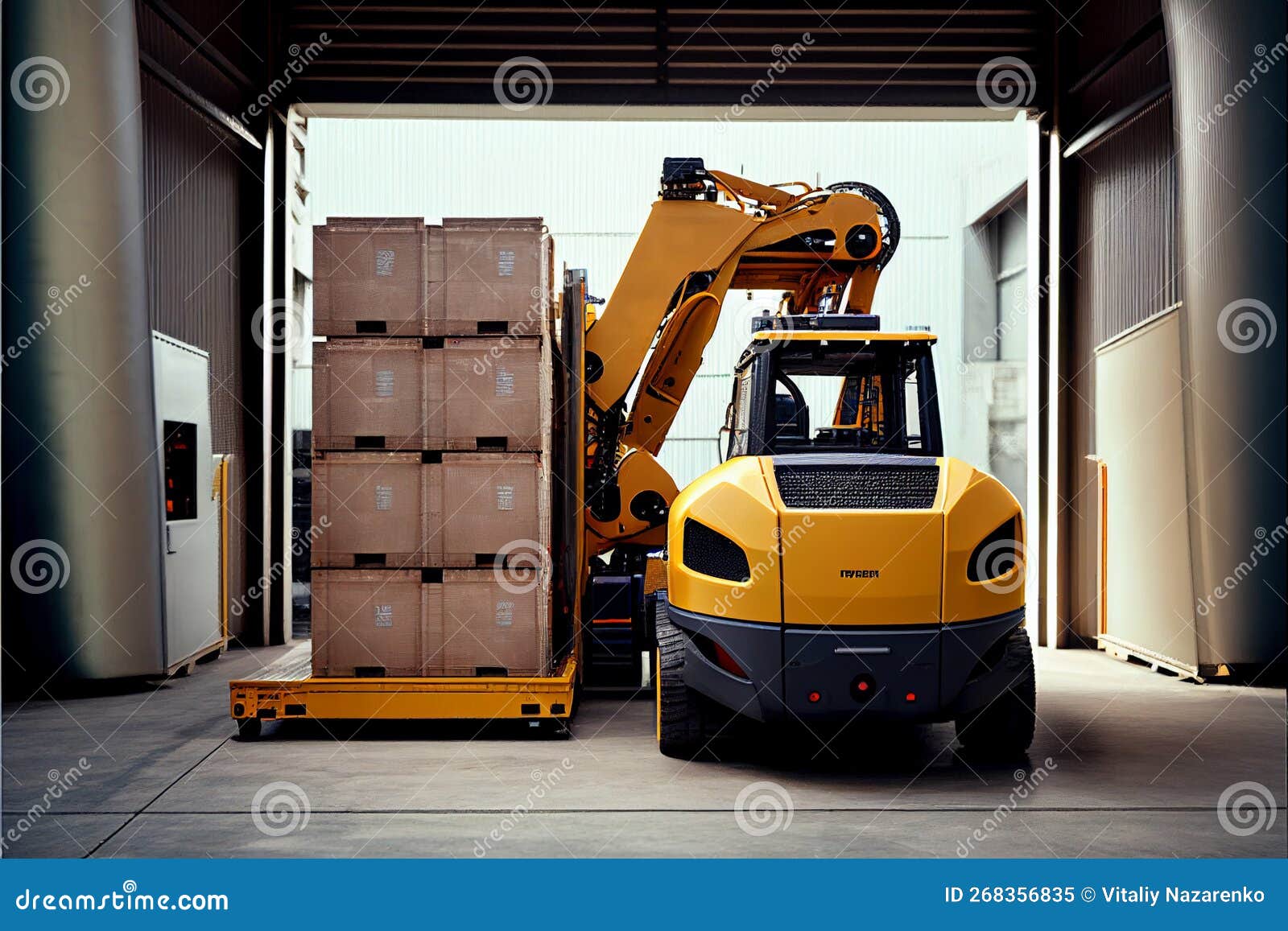 Modern Warehouse and Loader. AI Generated Stock Image - Image of cargo ...
