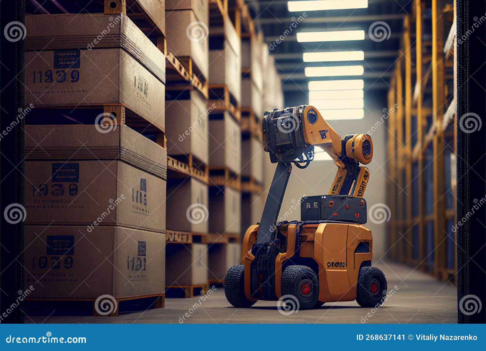 Modern Warehouse and Loader. AI Generated Stock Image - Image of ...