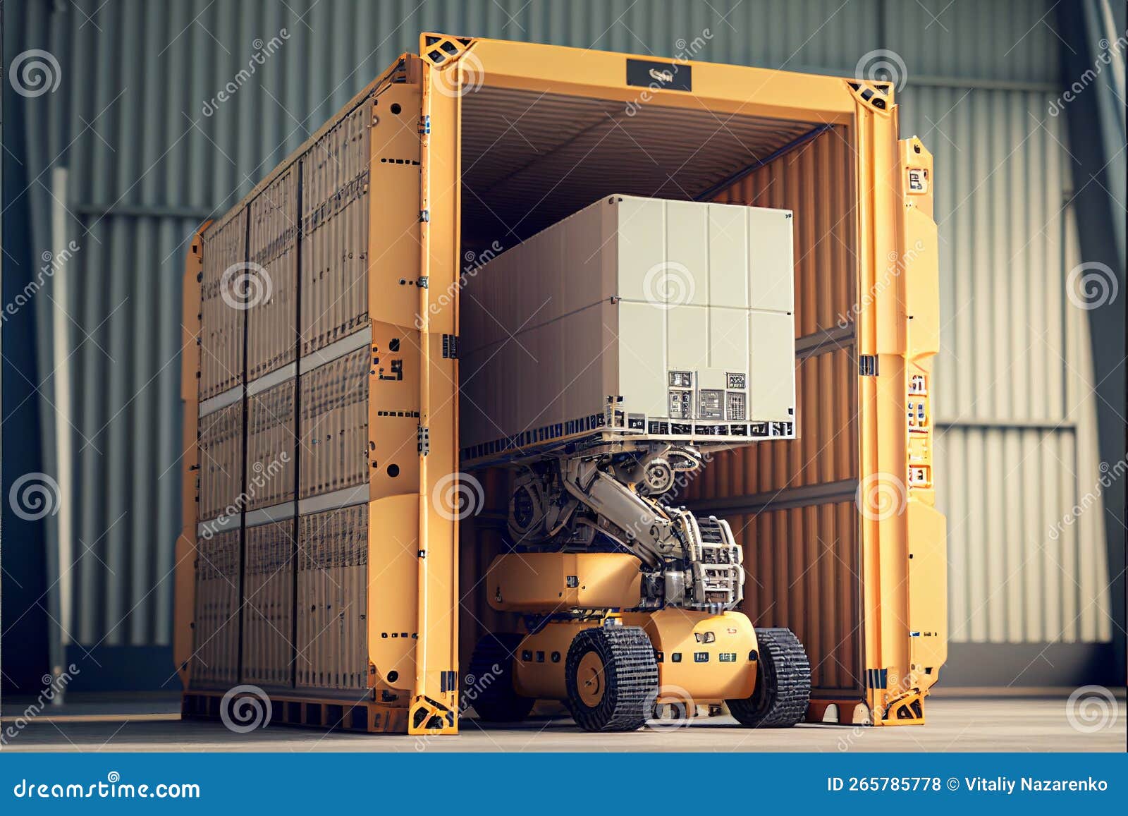Modern Warehouse and Loader. AI Generated Stock Illustration ...