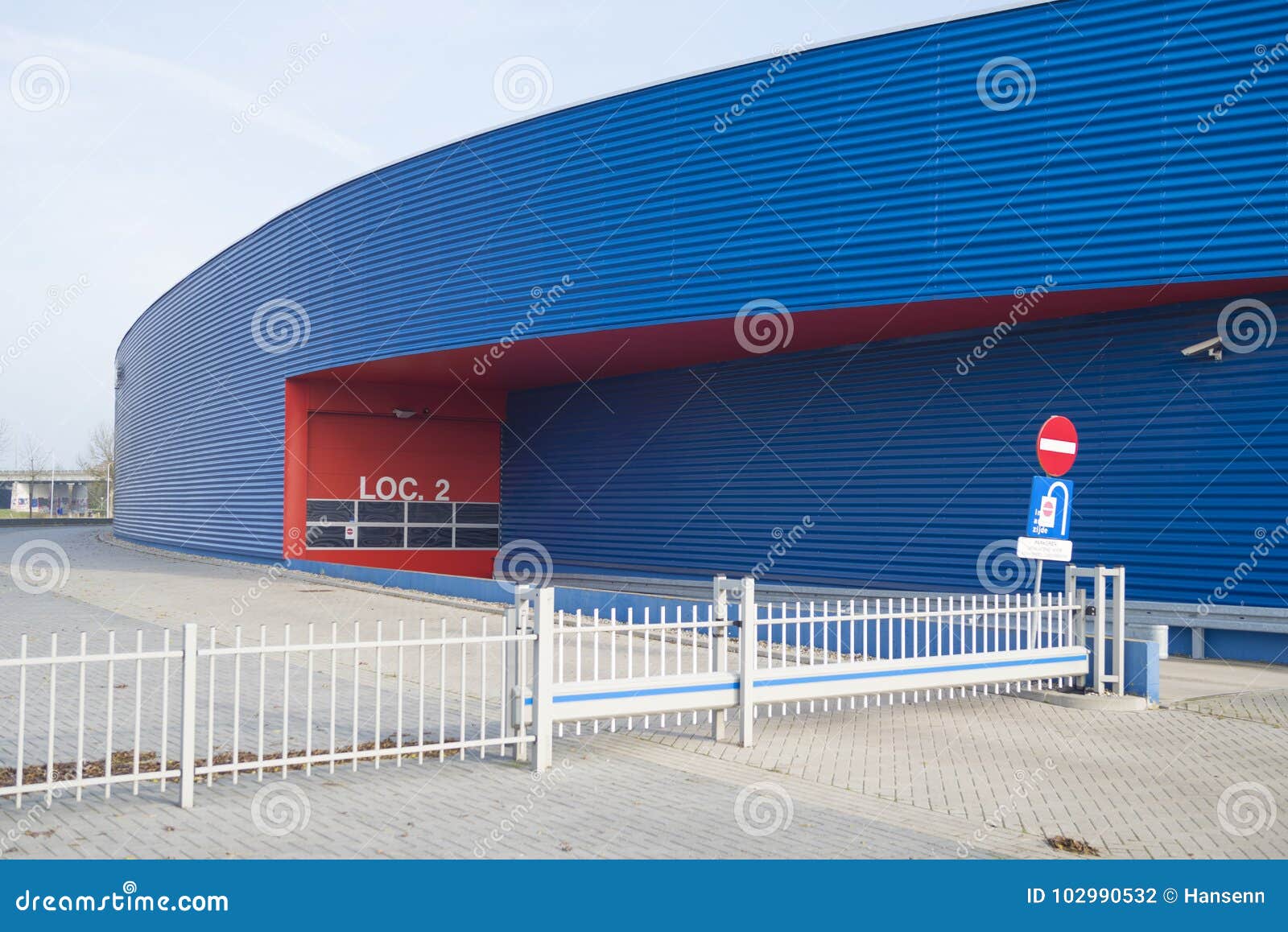 Modern Warehouse with Loading Dock Stock Photo - Image of enter ...