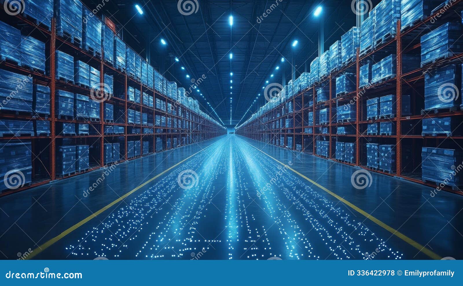 Modern Warehouse Showcasing Advanced Systems Providing Insights in a ...