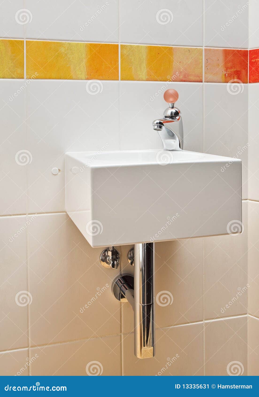 Modern Wash Hand Basin With Hands Free Sensor Tap And Hand Dryer ...