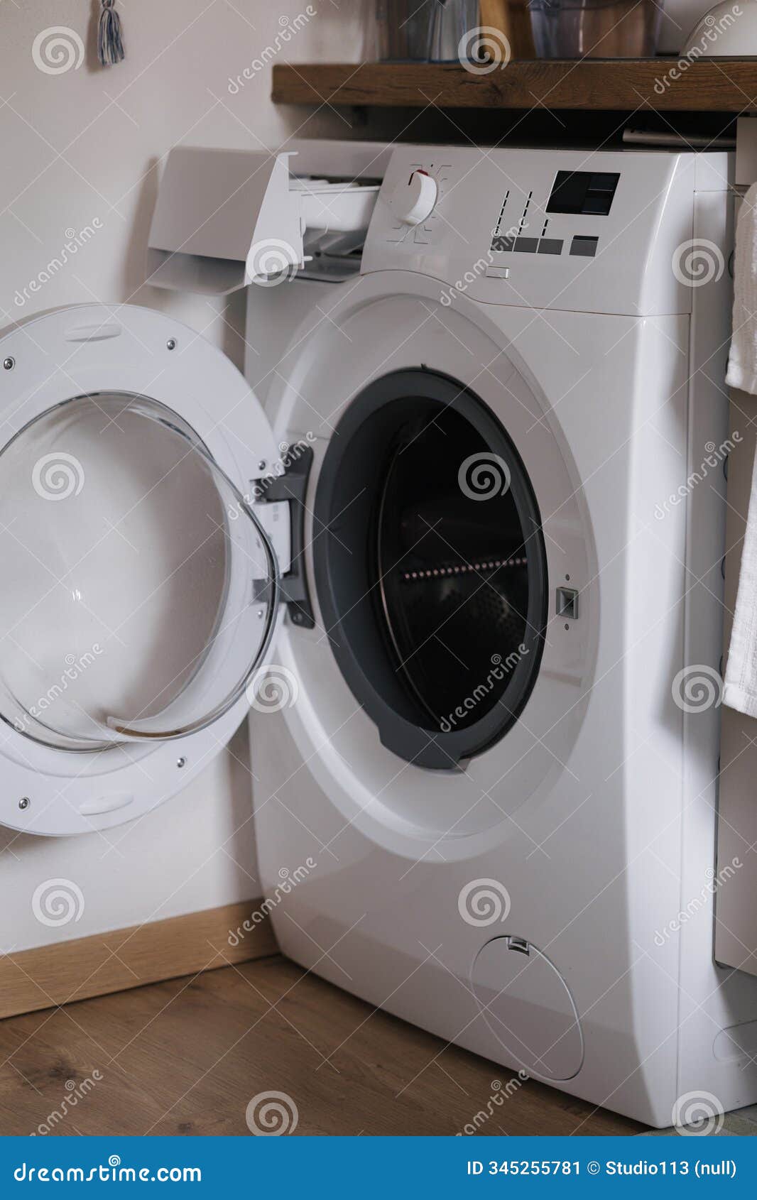 Modern Washing Machine with the Door Open, Ready for Loading or ...